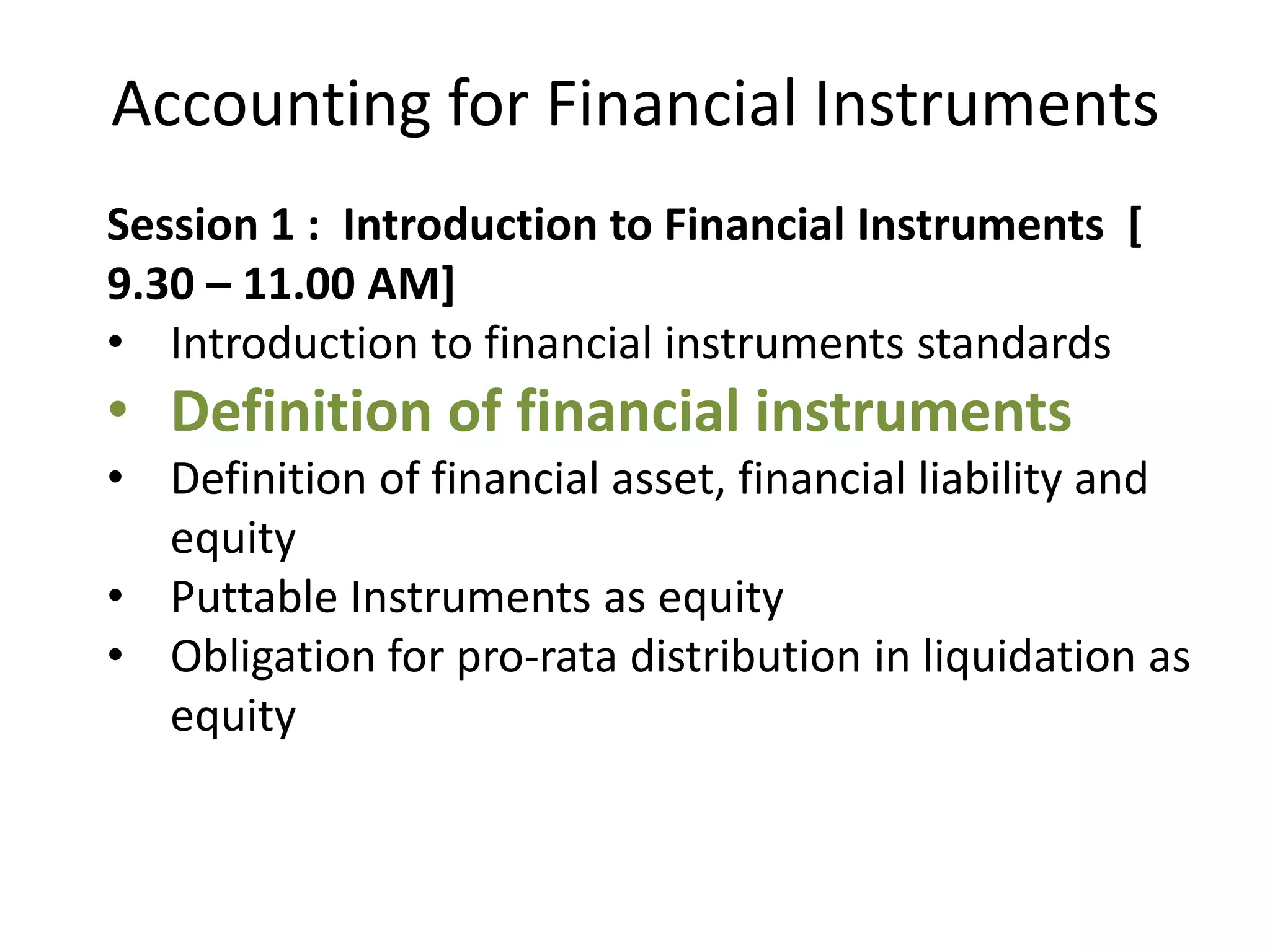 Financial Instruments | PPTX