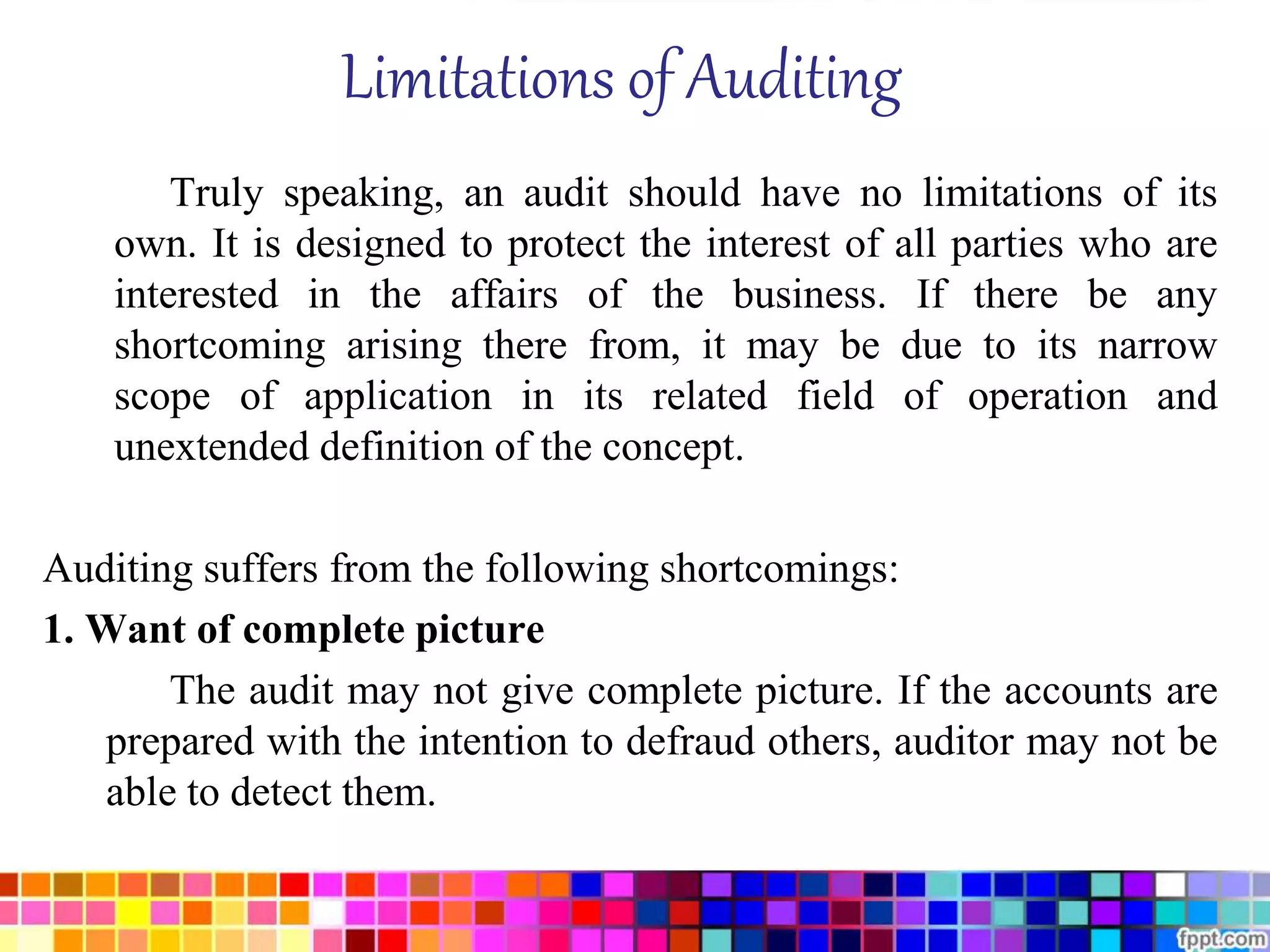 Unit 1 Introduction to Auditing | PPTX