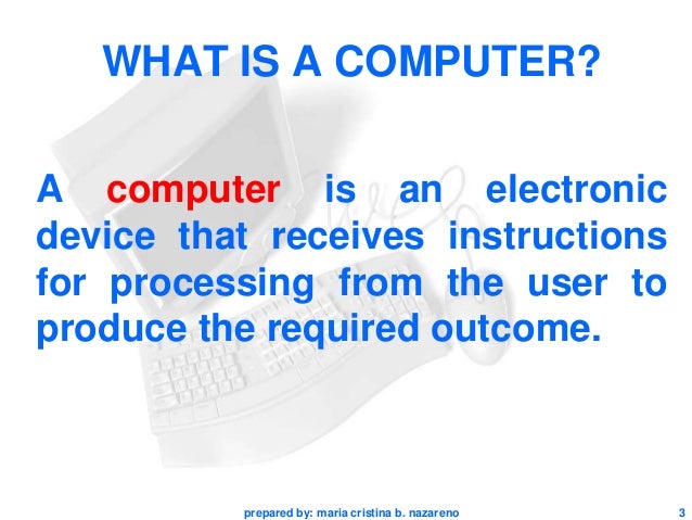 Basic Computer Operation