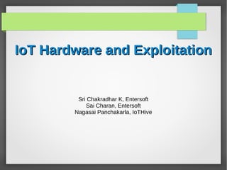 IoT Hardware Teardown, Security Testing & Control Design | PDF