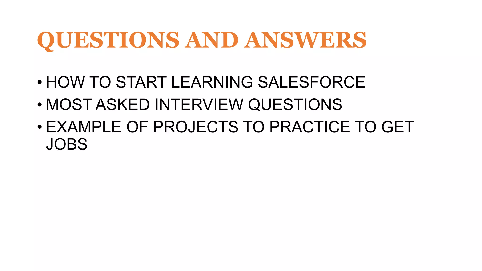 Session 1: INTRODUCTION TO SALESFORCE | PPTX