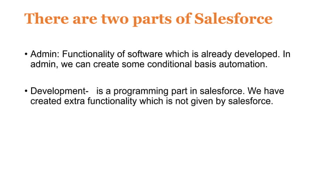 Session 1: INTRODUCTION TO SALESFORCE | PPTX
