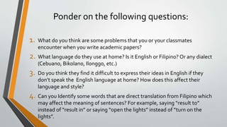 Session 1 | PPTX | Homework and Study | Education