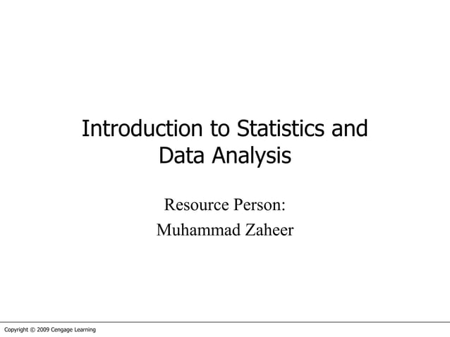 Introduction to statistics & data analysis | PPT | Physics | Science
