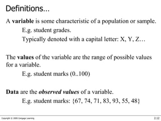 Introduction to statistics & data analysis | PPT