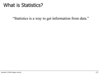 Introduction to statistics & data analysis | PPT
