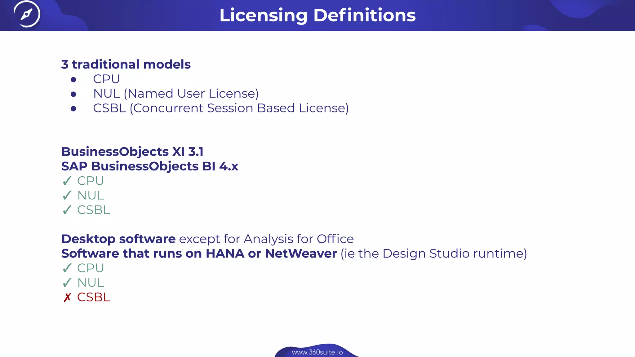 Understand SAP BusinessObjects Licenses & Roadmap | PDF