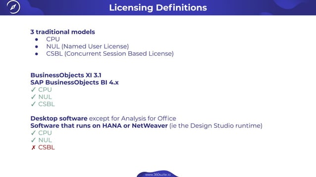 Understand SAP BusinessObjects Licenses & Roadmap | PDF | Operating Systems | Computer Software ...