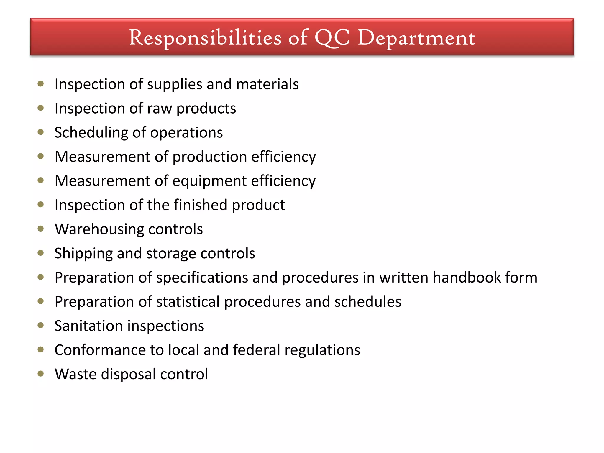 Quality Control, Quality Assurance and Total Quality Management in ...