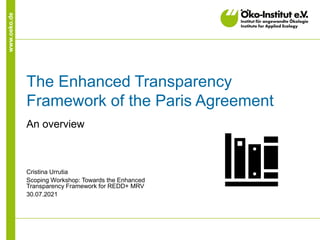 The Enhanced Transparency Framework of the Paris Agreement | PDF