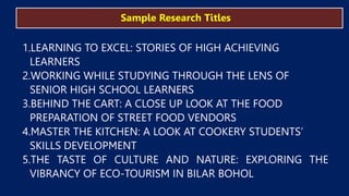 Session 1. Simplified Approach to Writing Qualitative Research Titles ...