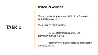 Introduction to public speaking - chapter 1 | PPTX