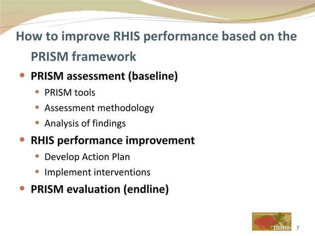 Orientation to PRISM Framework | PPT