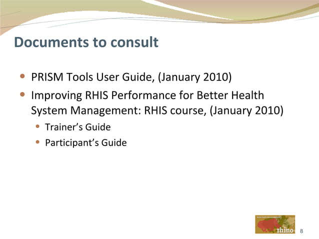 Orientation to PRISM Framework | PPT
