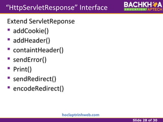 Session 1 introduction servlet - Giáo trình Bách Khoa Aptech | PPT
