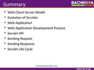 Session 1 introduction servlet - Giáo trình Bách Khoa Aptech | PPT