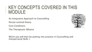 Session 1: Introduction to counselling theory and approaches | PPTX