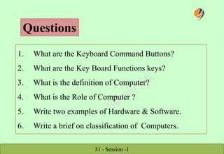 Session 1 keyboard & mouse | PPT