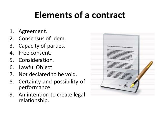 🐈 Elements of a contract. Elements of a Contract — Judicial Education ...