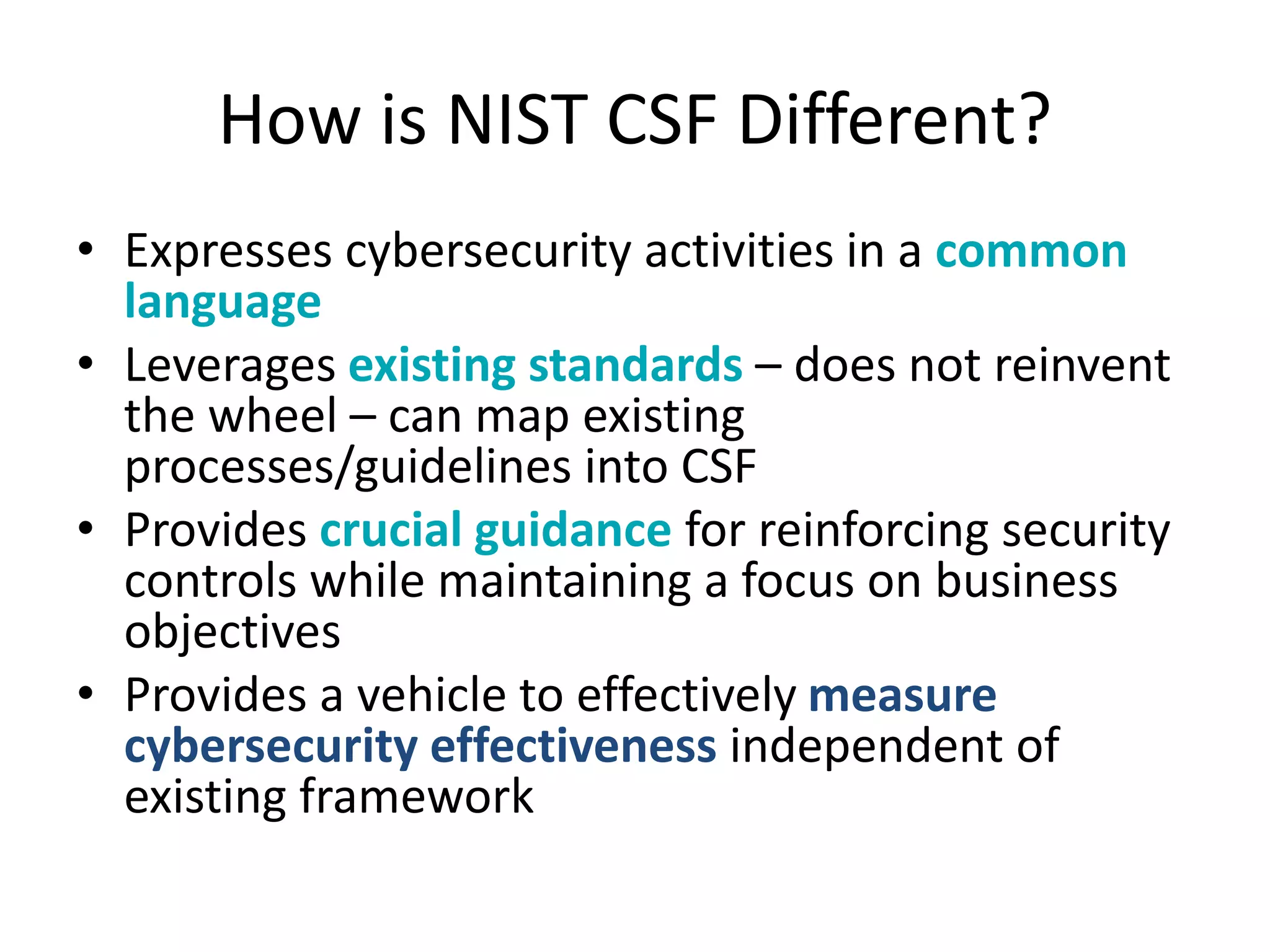 NIST CSF Overview | PPTX