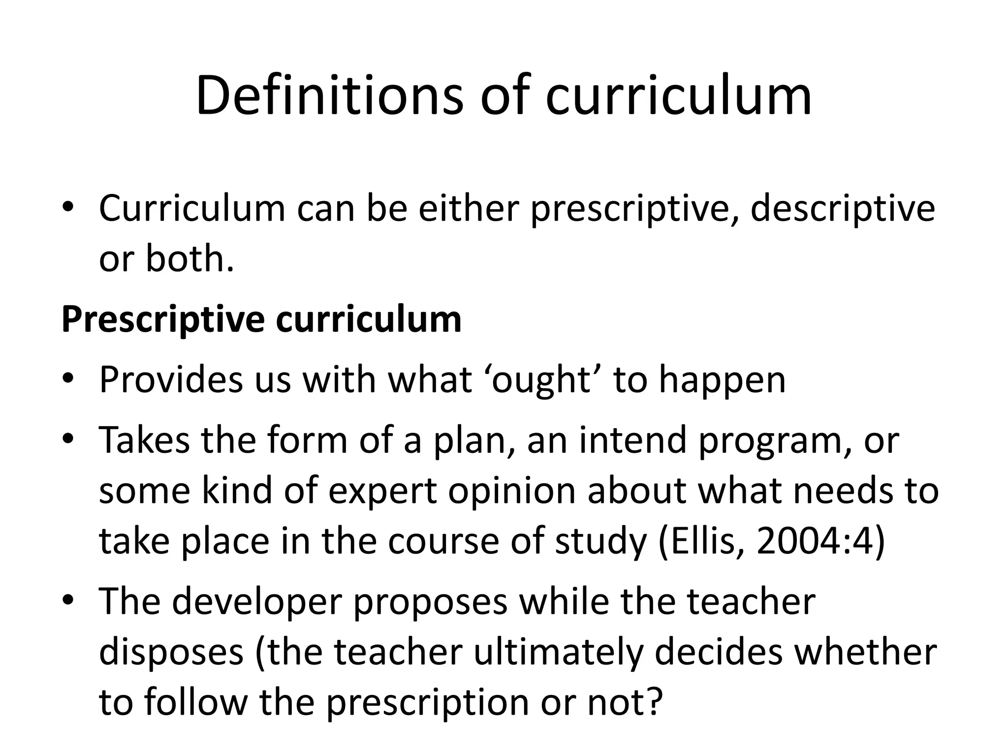 Session 1 orientation what is curriculum fsm 2017 | PPTX