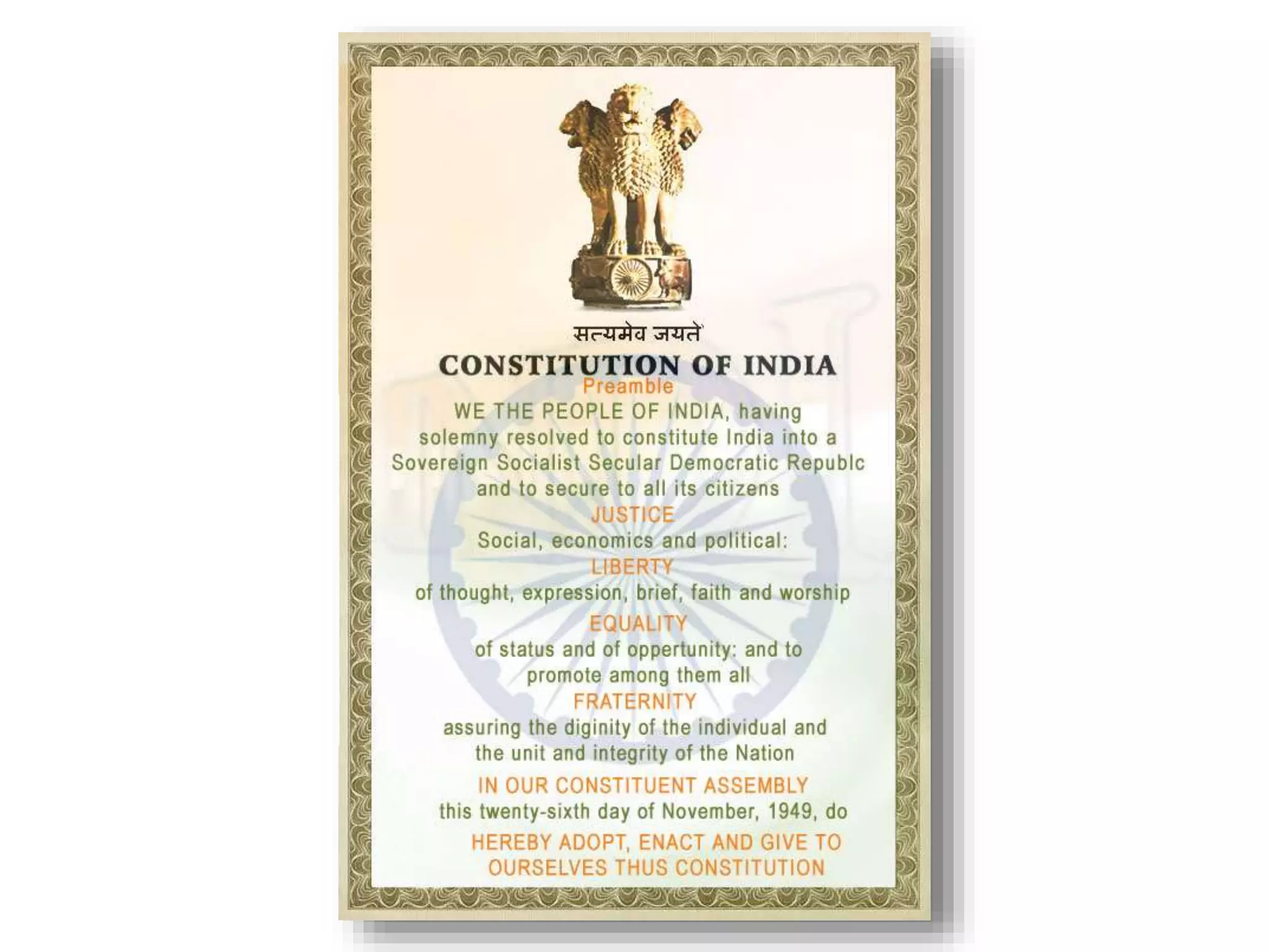 Session1 our vision and values the preamble | PPT