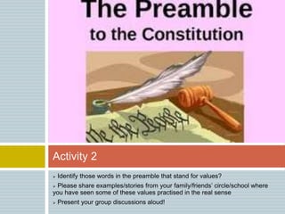 Session1 our vision and values the preamble | PPT