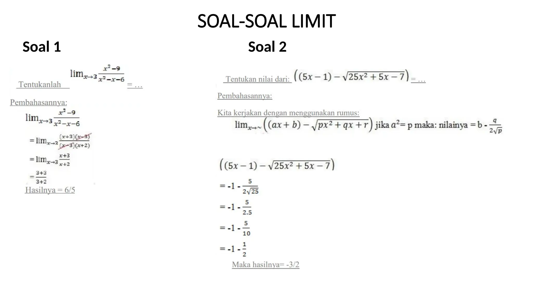Materi dan contoh soal Kalkulus-1 pertemuan 1 | PPT