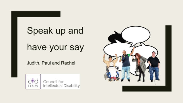 Session 1 speak up and have your say | PPTX