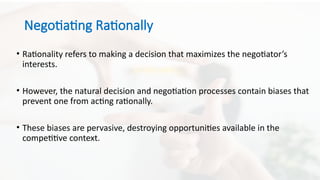 Negotiation subprocess - cognition, emotion, perception | PPT