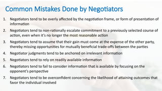 Negotiation subprocess - cognition, emotion, perception | PPTX