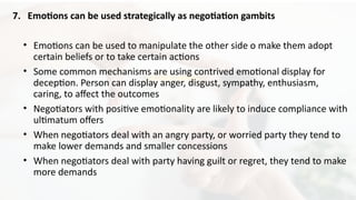 Negotiation subprocess - cognition, emotion, perception | PPTX