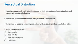 Negotiation subprocess - cognition, emotion, perception | PPT
