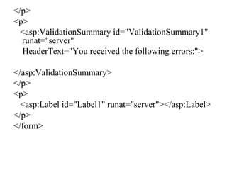 ASP.NET Session 10 | PPT