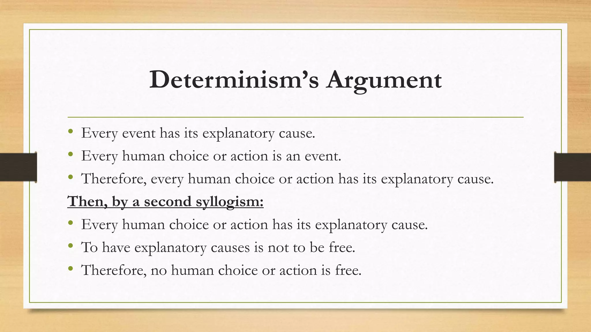 freedom and determinism | PPTX