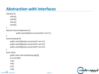 Session 10 - OOP with Java - Abstract Classes and Interfaces | PPTX | Programming Languages ...