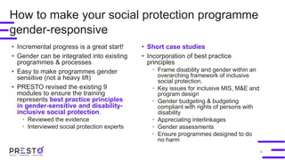 Disability-inclusive & Gender-responsive Edits to TRANSFORM Modules | PPT