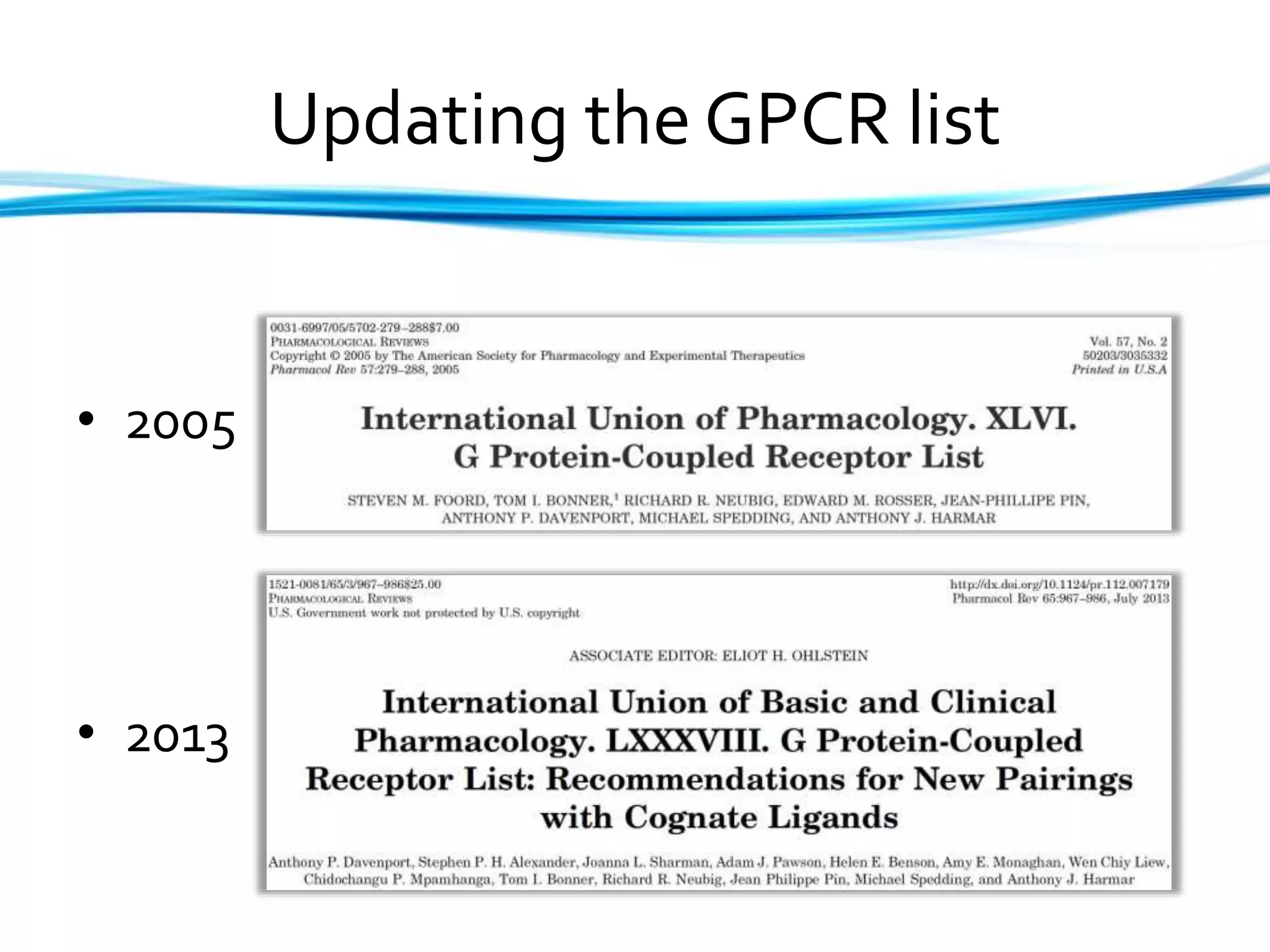 Orphan GPCRs: an update | PPTX