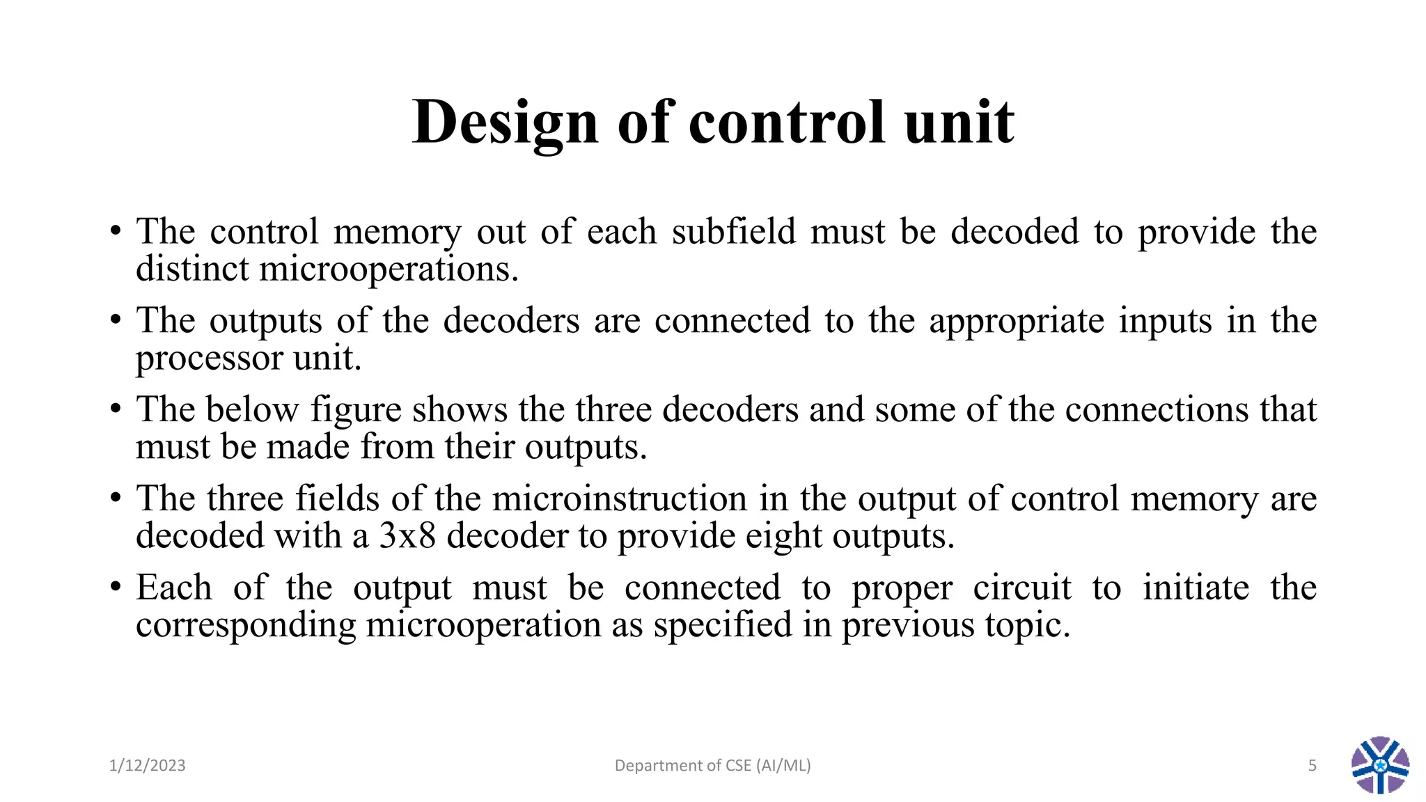 CS304PC:Computer Organization and Architecture Session 10 design of control unit .pptx