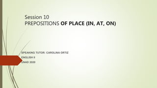 Session 10 prepositions | PPT