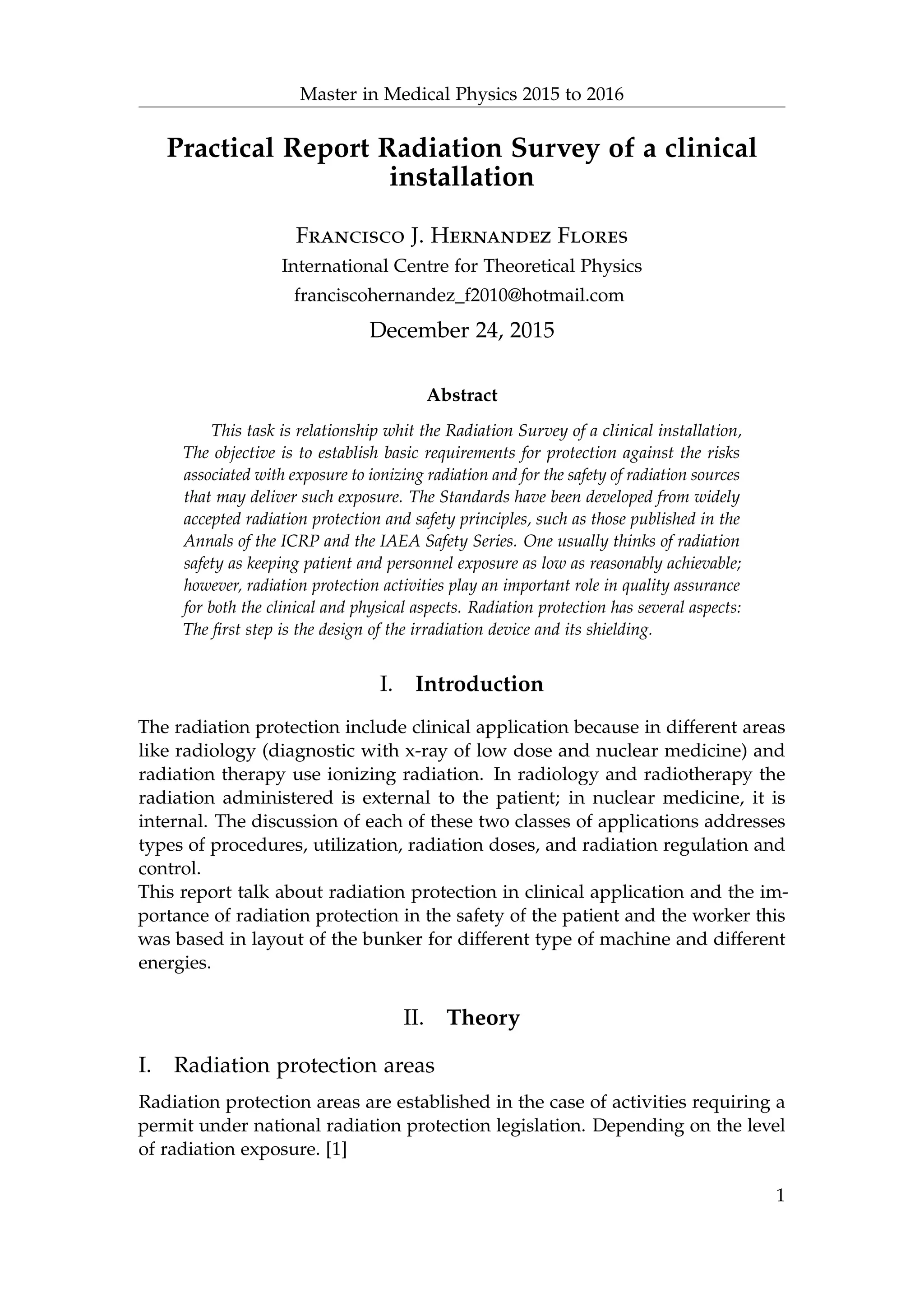 Session 10 radiation survey of a clinical installation | PDF