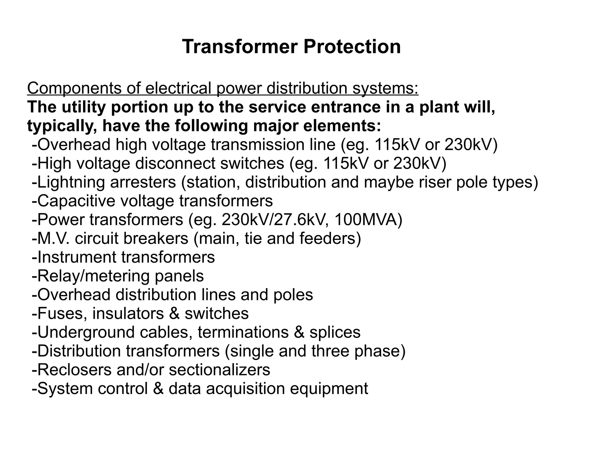 Transformers protection, an introduction | ODP