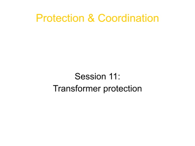 Transformers protection, an introduction | ODP