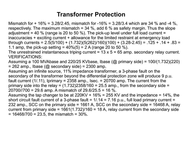 Transformers protection, an introduction | ODP