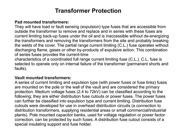 Transformers protection, an introduction | ODP