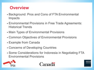 Session 11.2 - Environment-related Provisions in FTAs - Prepared by R ...