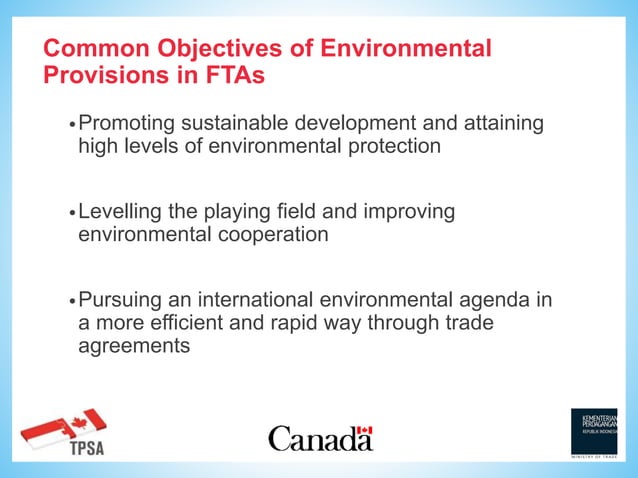 Session 11.2 - Environment-related Provisions in FTAs - Prepared by R ...