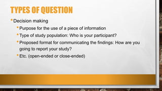 SESSION 11: How to create Questionare in a Research | PPT