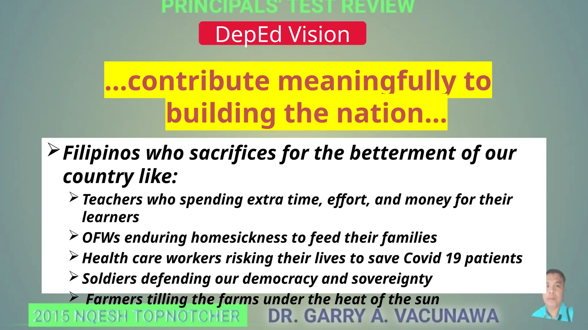 SESSION 1 Reviewer Gary Gacunawa Principal | PPTX