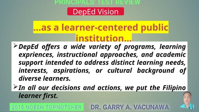 SESSION 1 Reviewer Gary Gacunawa Principal | PPTX